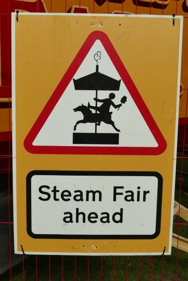 Steam Fair Ahead Sign Carters Steam Editorial Stock Photo - Stock Image ...
