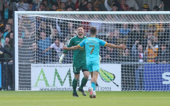 Robbie Willmott Newport County Races Celebrate Editorial Stock Photo ...