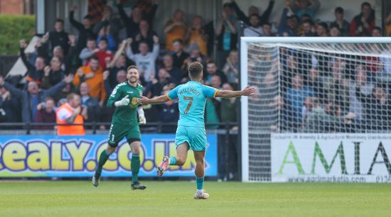 Robbie Willmott Newport County Races Celebrate Editorial Stock Photo ...