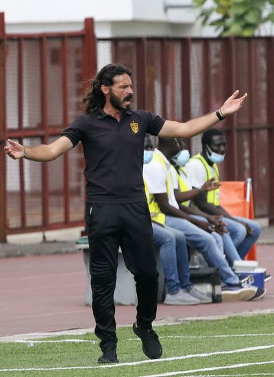Julien Chevalier Coach Asec Mimosas Gestures Editorial Stock Photo ...