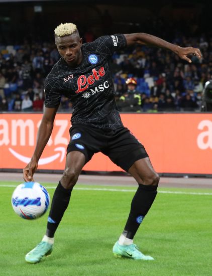 Napolis Forward Victor Osimhen Action During Editorial Stock Photo ...