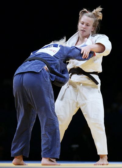Daria Pogorzelec Poland Kayla Harrison Usa Editorial Stock Photo ...