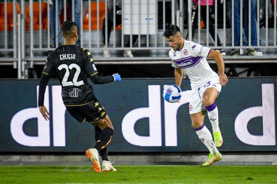 Fiorentinas Riccardo Sottil R Action Against Editorial Stock Photo ...