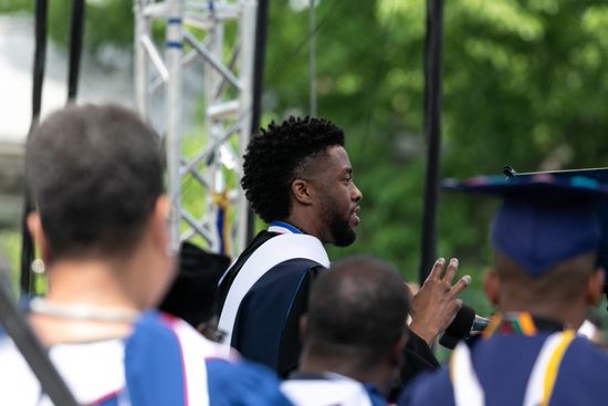 Actor Alumnus Chadwick Boseman Delivers Keynote Editorial Stock Photo ...