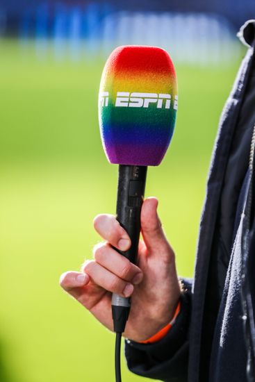 Microphone Rainbow Colors During Dutch Eredivisie Editorial Stock Photo ...