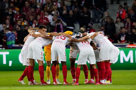 Seville Go Into Pre Match Huddle Editorial Stock Photo - Stock Image ...