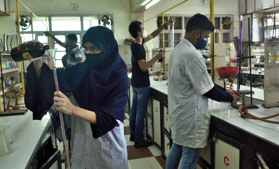 Students Attend Practicals Laboratory Kc College Editorial Stock Photo ...