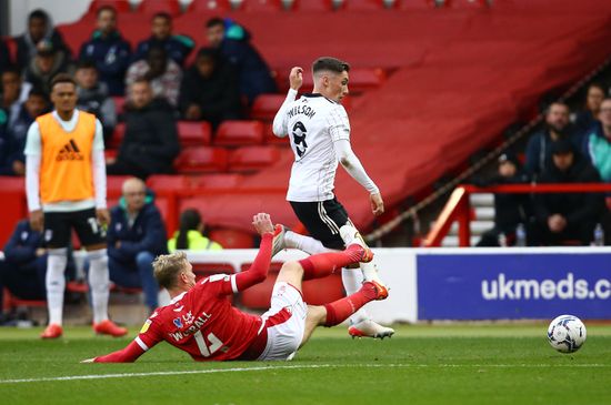 Harry Wilson Fulham Joe Worrall Nottingham Editorial Stock Photo ...