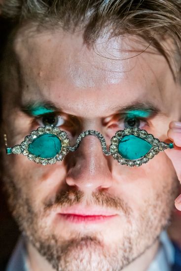 Pair Mughal Spectacles Set Emerald Lenses Editorial Stock Photo - Stock ...