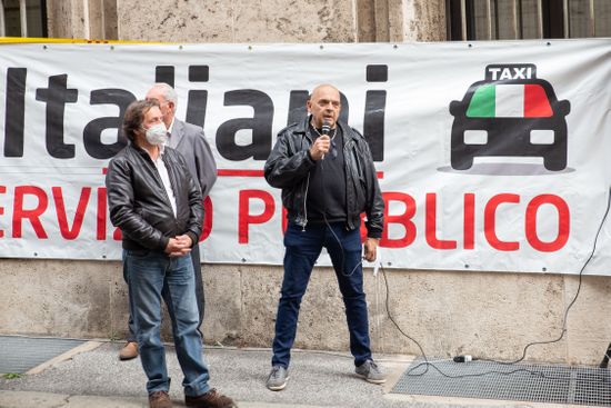 Demonstration Organized By Italian Taxi Drivers Editorial Stock Photo ...