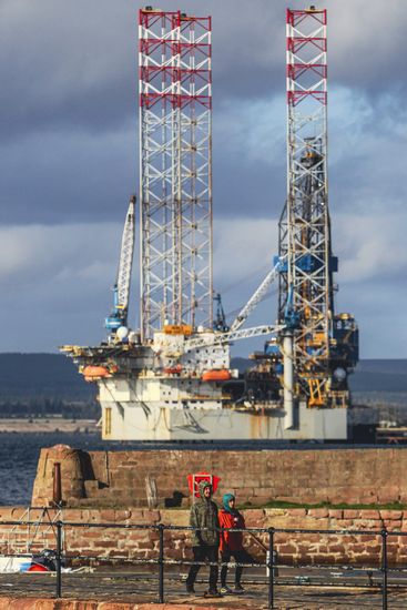 General View Disused Oil Rigs Anchored Editorial Stock Photo - Stock ...