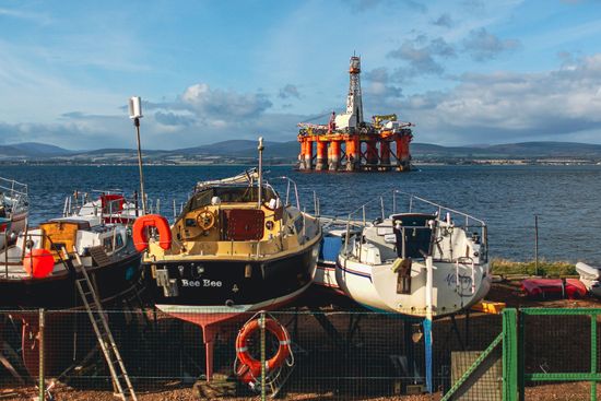 General View Disused Oil Rigs Anchored Editorial Stock Photo - Stock ...