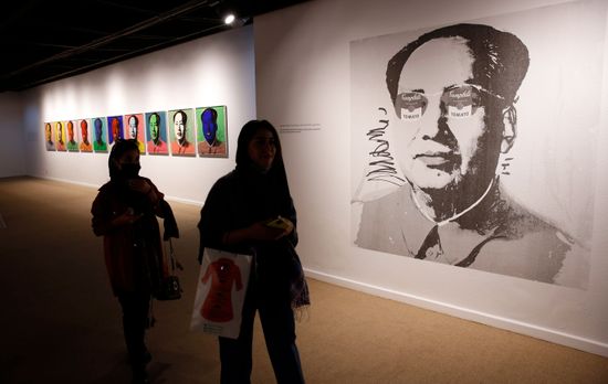 Visitors Walk Past Mao Zedong Painting Editorial Stock Photo - Stock ...