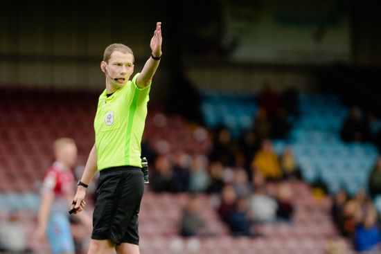 Referee Peter Wright Pointing Directing Signalling Editorial Stock ...