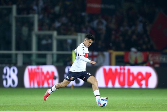 Pablo Galdames Genoa Cfc Controls Ball Editorial Stock Photo - Stock ...