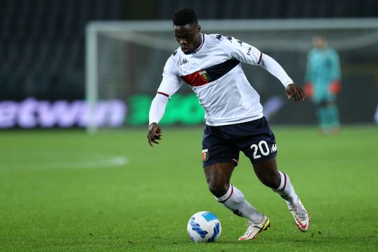 Caleb Ekuban Genoa Cfc Controls Ball Editorial Stock Photo - Stock ...