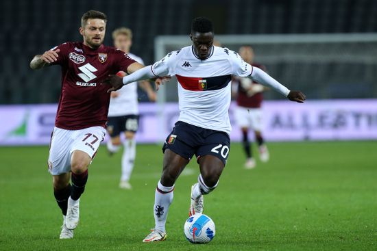 Caleb Ekuban Genoa Cfc Karol Linetty Editorial Stock Photo - Stock ...