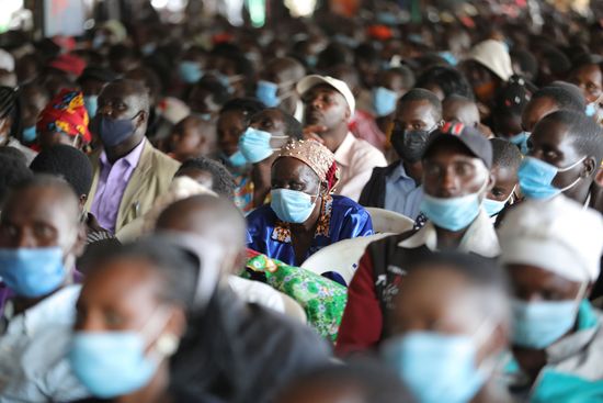 Kenyans Follow Proceedings During Funeral Service Editorial Stock Photo ...