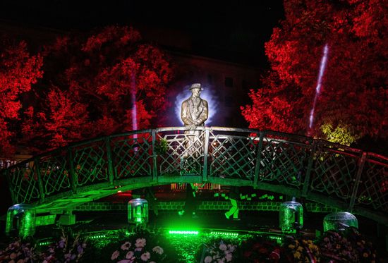 Projection Mapping Statue Imre Nagy Martyred Editorial Stock Photo ...