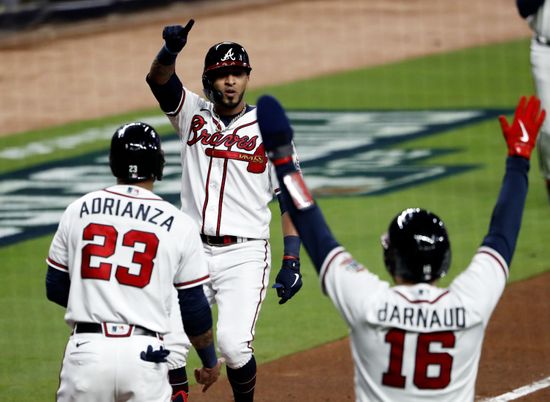 Atlanta Braves Left Fielder Eddie Rosario Editorial Stock Photo - Stock ...