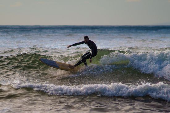 Surfers Seen Surfing Early Morning Hours Editorial Stock Photo - Stock ...