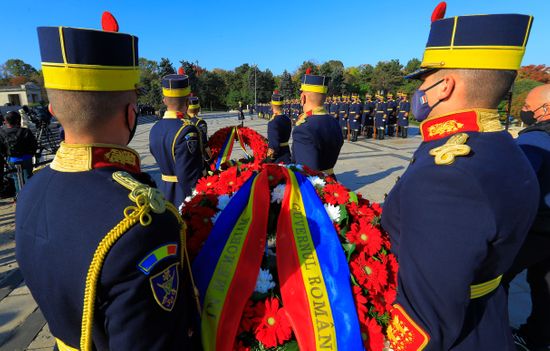Romanian Honor Guard Soldiers Wearing Protective Editorial Stock Photo ...