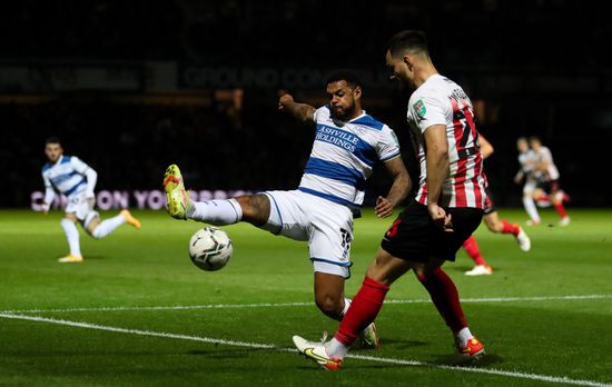 Andre Gray Qpr Blocks Bailey Wright Editorial Stock Photo - Stock Image ...