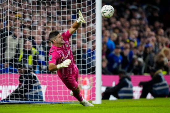 Fraser Forster Southampton Attempts Save Penalty Editorial Stock Photo ...