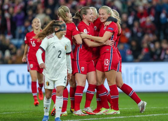 Norwegian Players Celebrate Goal Guro Bergsvand Editorial Stock Photo - Stock Image | Shutterstock