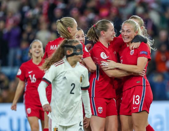 Norwegian Players Celebrate Goal Guro Bergsvand Editorial Stock Photo - Stock Image | Shutterstock