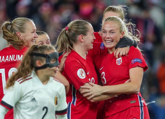 Norwegian Players Celebrate Goal Guro Bergsvand Editorial Stock Photo - Stock Image | Shutterstock