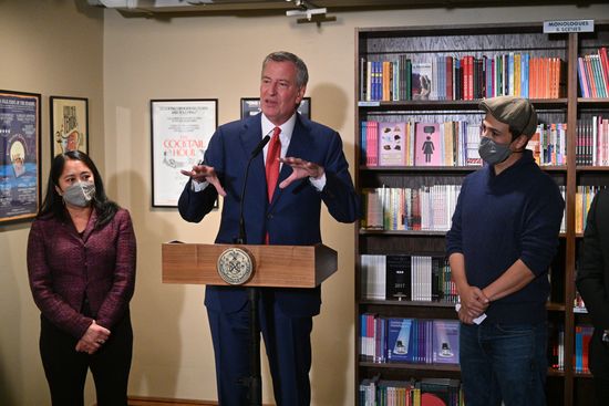 Mayor Bill De Blasio Celebrates Reopening Editorial Stock Photo - Stock ...