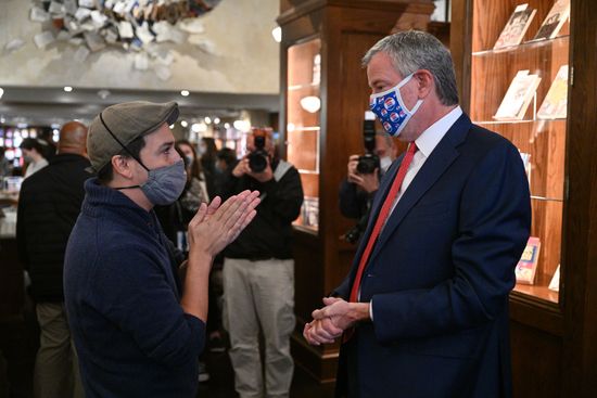 Mayor Bill De Blasio Celebrates Reopening Editorial Stock Photo - Stock ...