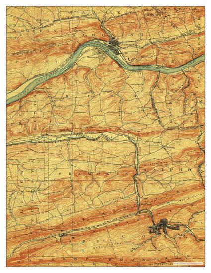 Usa Timeless Maps Shamokin Pennsylvania Map Editorial Stock Photo ...