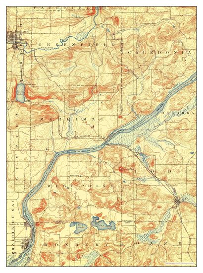 Usa Timeless Maps Baraboo Wisconsin Map Editorial Stock Photo - Stock ...