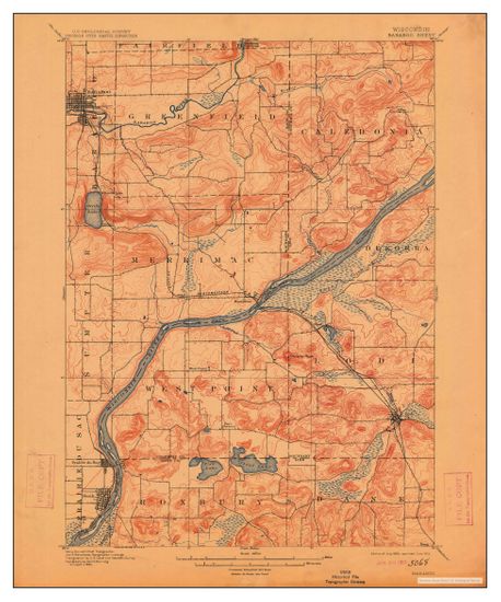 Usa Timeless Maps Baraboo Wisconsin Map Editorial Stock Photo - Stock ...