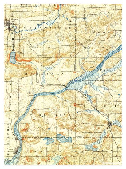 Usa Timeless Maps Baraboo Wisconsin Map Editorial Stock Photo - Stock ...