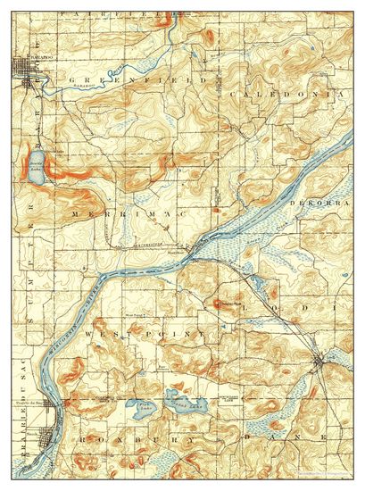 Usa Timeless Maps Baraboo Wisconsin Map Editorial Stock Photo - Stock ...