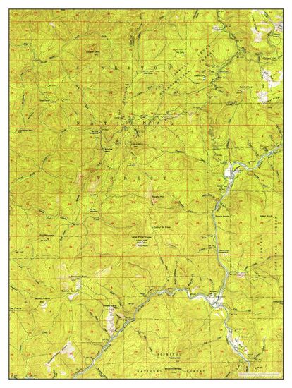 Usa Timeless Maps Agness Oregon Map Editorial Stock Photo - Stock Image ...