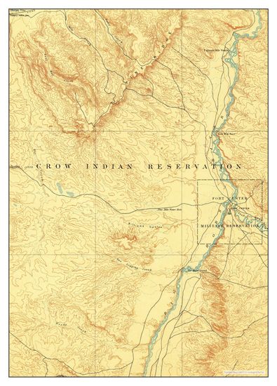 Usa Timeless Maps Fort Custer Montana Editorial Stock Photo - Stock ...