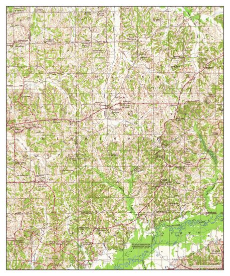 Usa Timeless Maps Tyro Mississippi Map Editorial Stock Photo - Stock ...