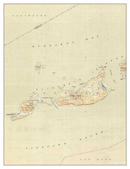 Usa Timeless Maps Cuttyhunk Massachusetts Map Editorial Stock Photo ...