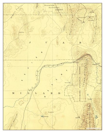 Usa Timeless Maps Sevier Desert Utah Editorial Stock Photo - Stock ...
