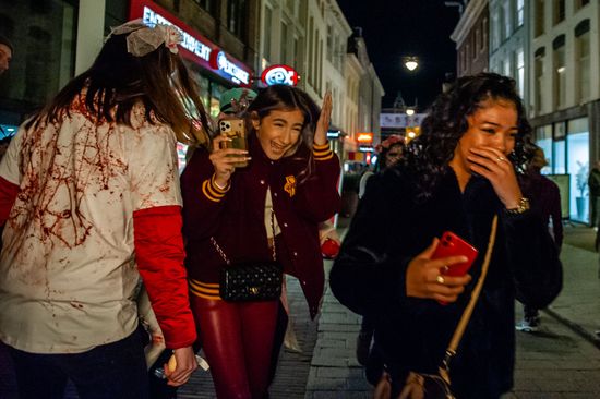 Two Women Seen Pretty Scared Zombies Editorial Stock Photo - Stock ...