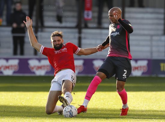 Salford City Player Jordan Turnbull Tackles Editorial Stock Photo ...