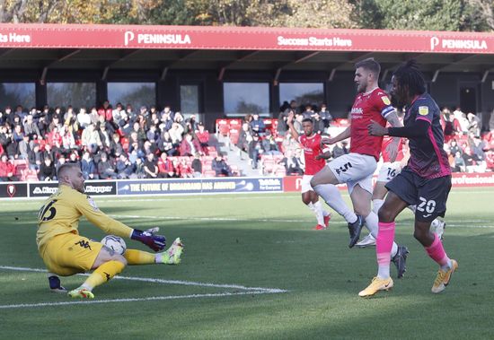 Salford City Keeper Connor Ripley Saves Editorial Stock Photo - Stock ...