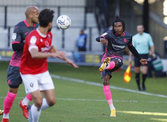 Exeter City Player Jevani Brown Crosses Editorial Stock Photo - Stock ...