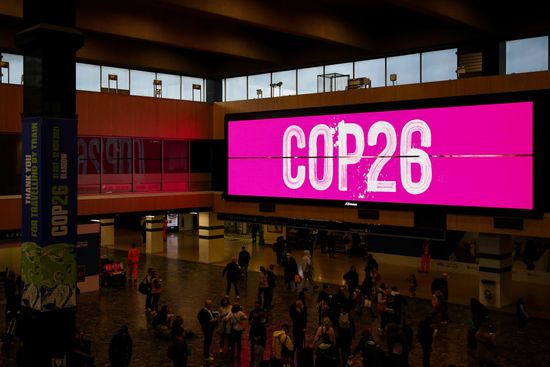 Cop26 Climate Summit Poster Displayed London Editorial Stock Photo ...