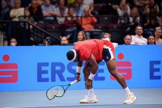 Frances Tiafoe Usa Smashes His Racket Editorial Stock Photo - Stock ...