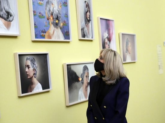 French First Lady Birgitte Macron Visits Editorial Stock Photo - Stock ...